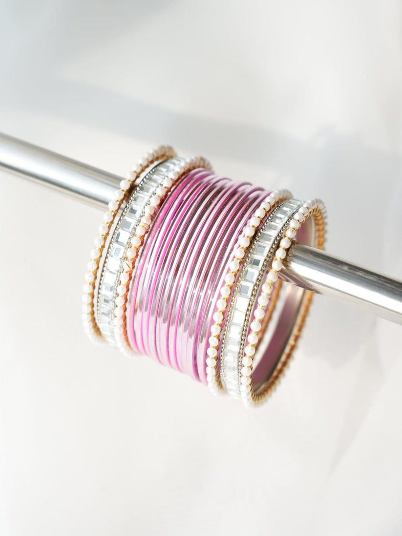 CH-46 - Classy Pink Bangles - Choorian Set – AB Wholesale
