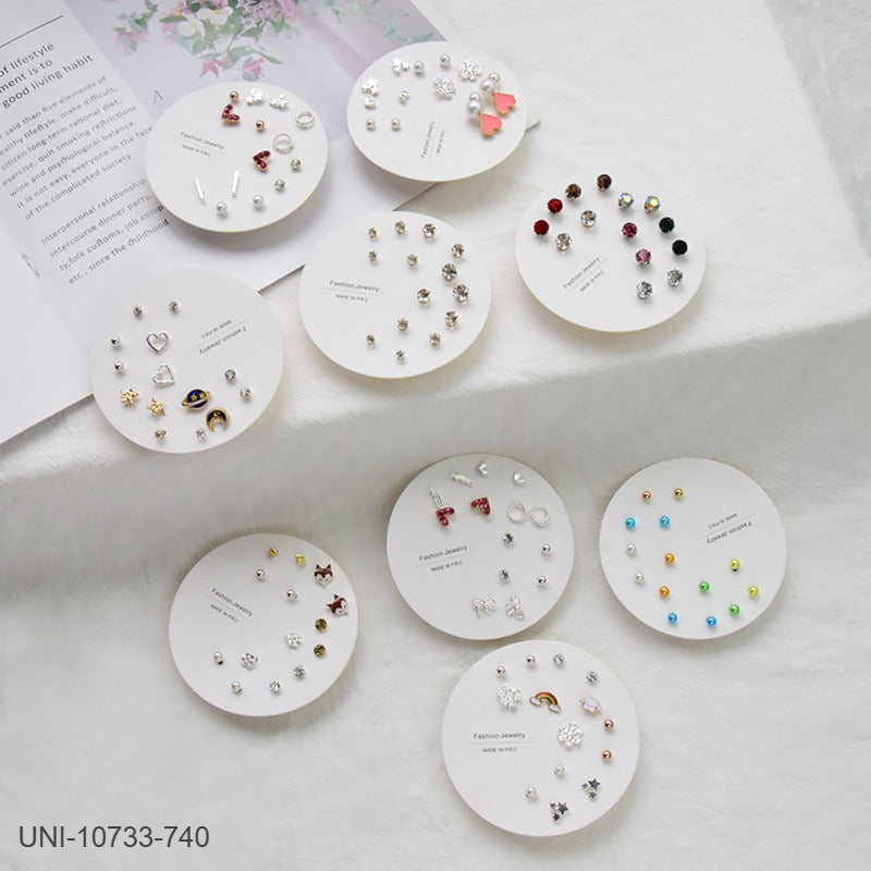 UNI-10733-740 - Blinky Mini - Ear Studs Set Of 7 – ABW